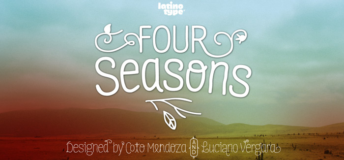 Four Seasons font - a handwritten typeface inspired by the nature