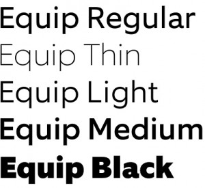 Equip font by Hoftype is very well suited for ambitious typography
