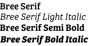 Bree Serif font family – the charming cousin of Bree font