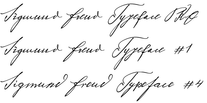 Sigmund Freud font - 5 styles for normal mental health