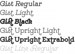 Gist font – a retro vibrating Serif by Yellow Design Studio