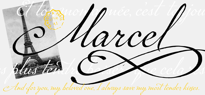 P22 Marcel font by P22 – a script, based on a true and touching story