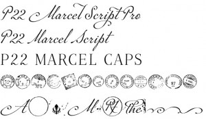 P22 Marcel font by P22 – a script, based on a true and touching story