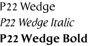 P22 Wedge font by IHOF – an architectural typography model