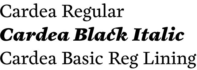 Cardea font by Emigre – a “sparkling” classical Serif