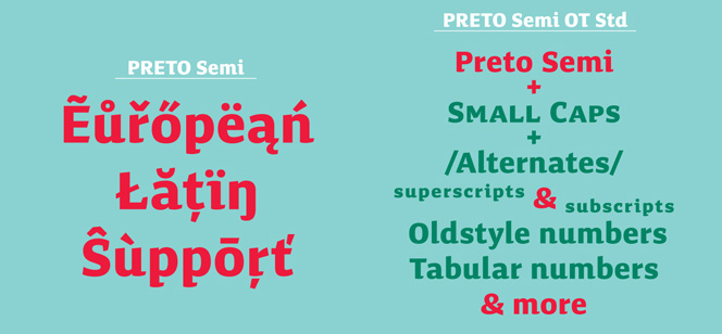 Preto Semi font by DizajnDesign – an experimental Semi Serif