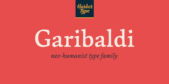 Garibaldi font family – the beauty of the humanist calligraphy