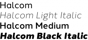 Halcom typeface or the beauty of the simple forms