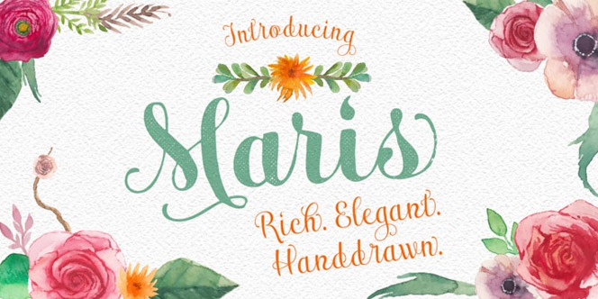 Maris – a handwritten font family that has it all
