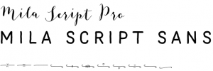 Mila Script – a great collection of beautiful fonts